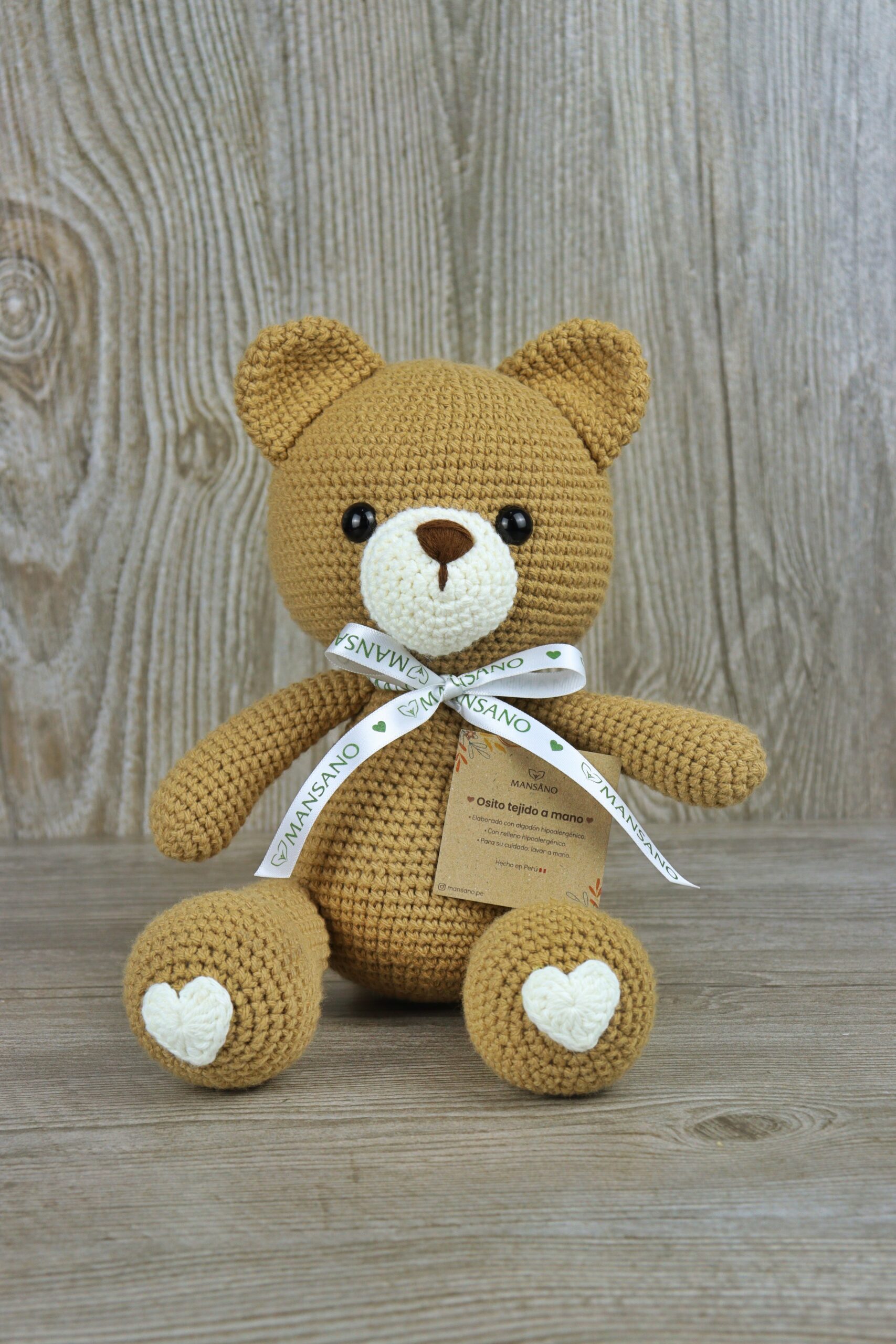 Choco Teddy (Osito de amigorumi con diseño exclusivo de algodon ...
